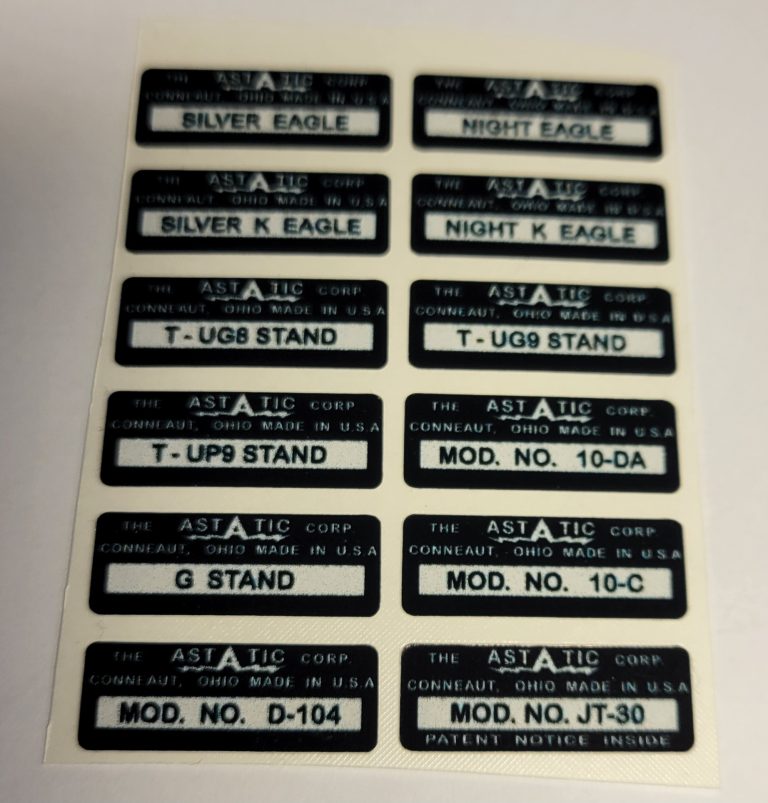 Universal D-104 Label Set | LinearAmplifier.info